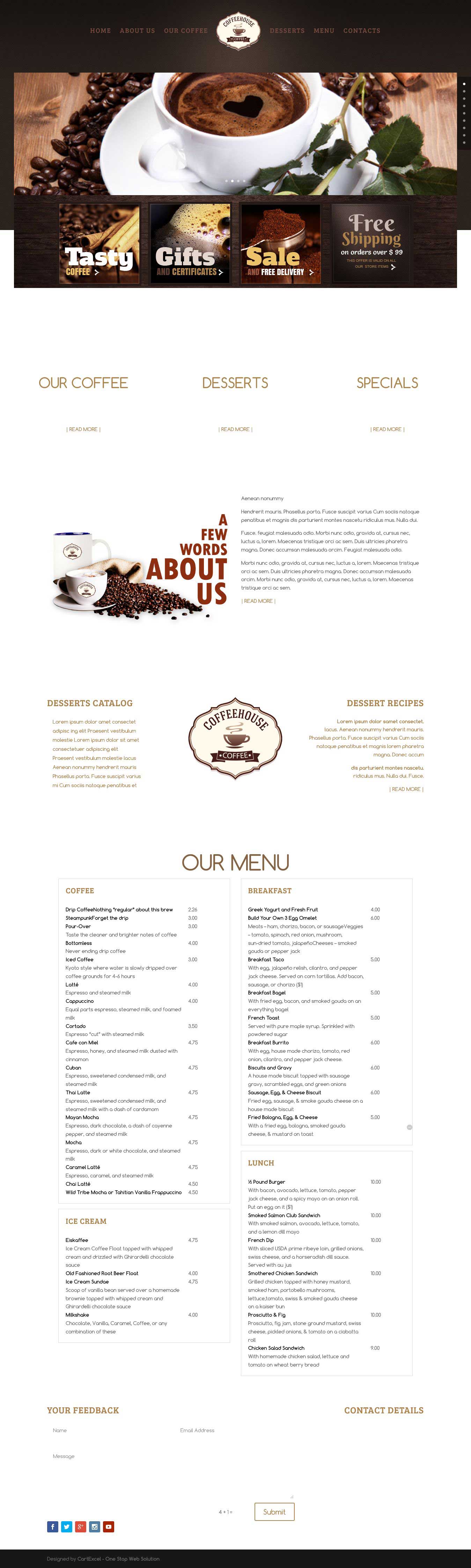 Coffee Shop One Theme - Web Design | Ecommerce | Toronto, Ajax ...